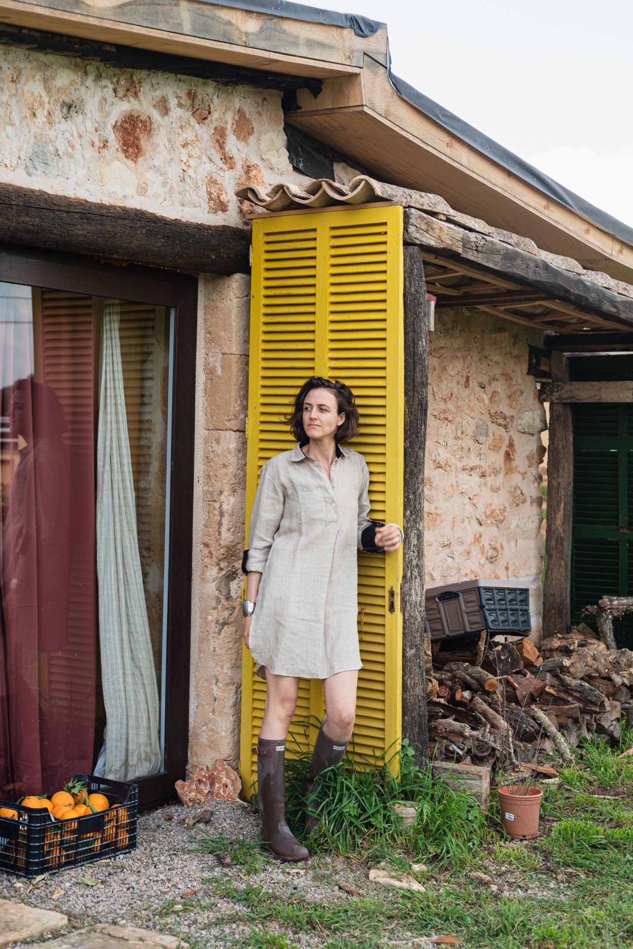 Elena Short Linen Kurta - Little Big India