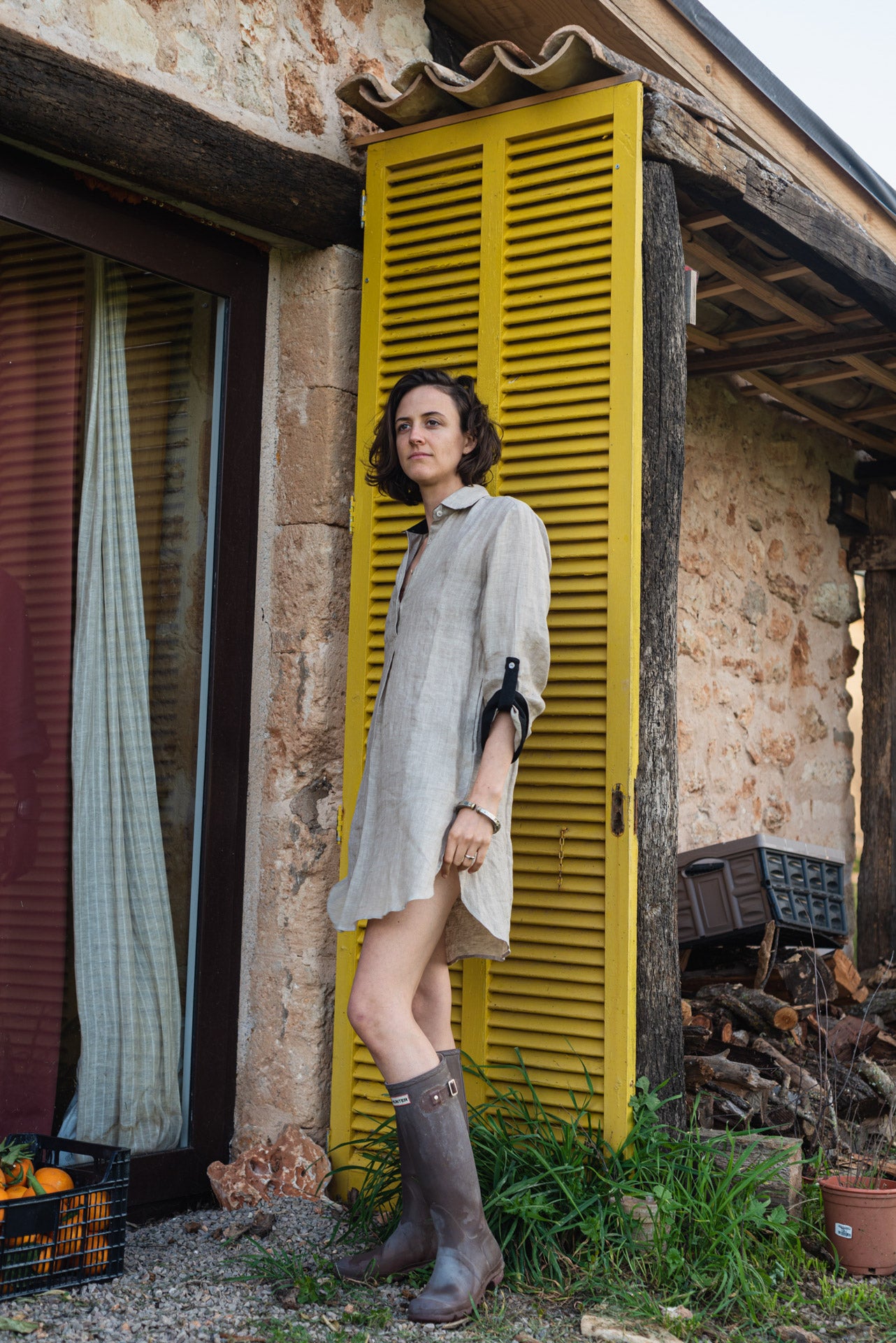 Elena Short Linen Kurta - Little Big India