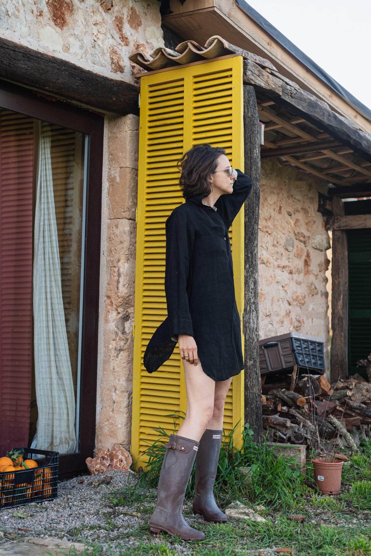 Elena Short Linen Kurta - Little Big India