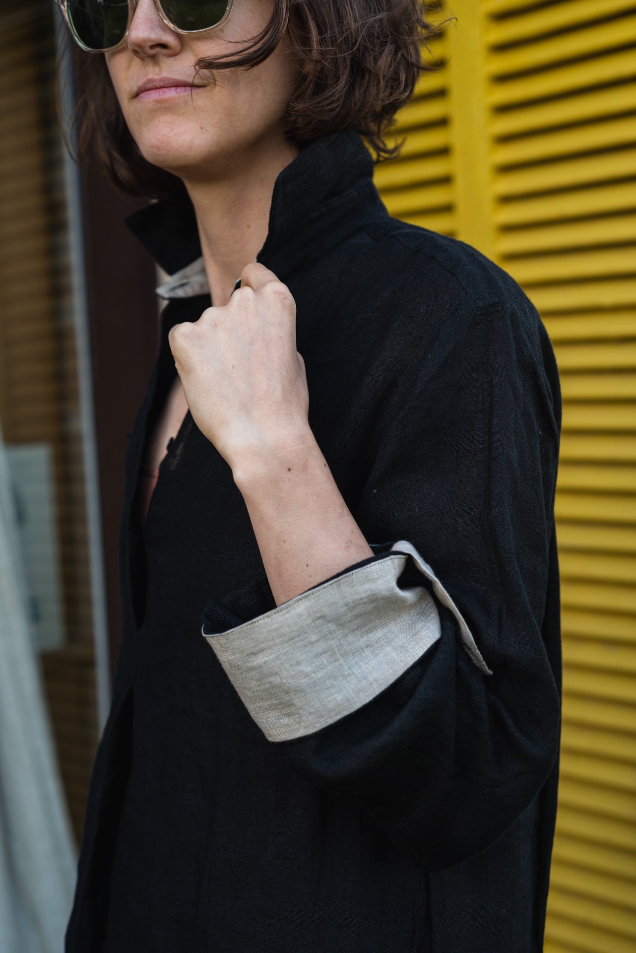 Elena Short Linen Kurta - Little Big India